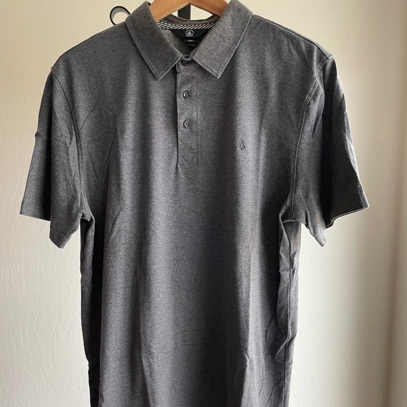 Volcom | Shirts | Mens Volcom Grey Polo Shirt Size L | Poshmark